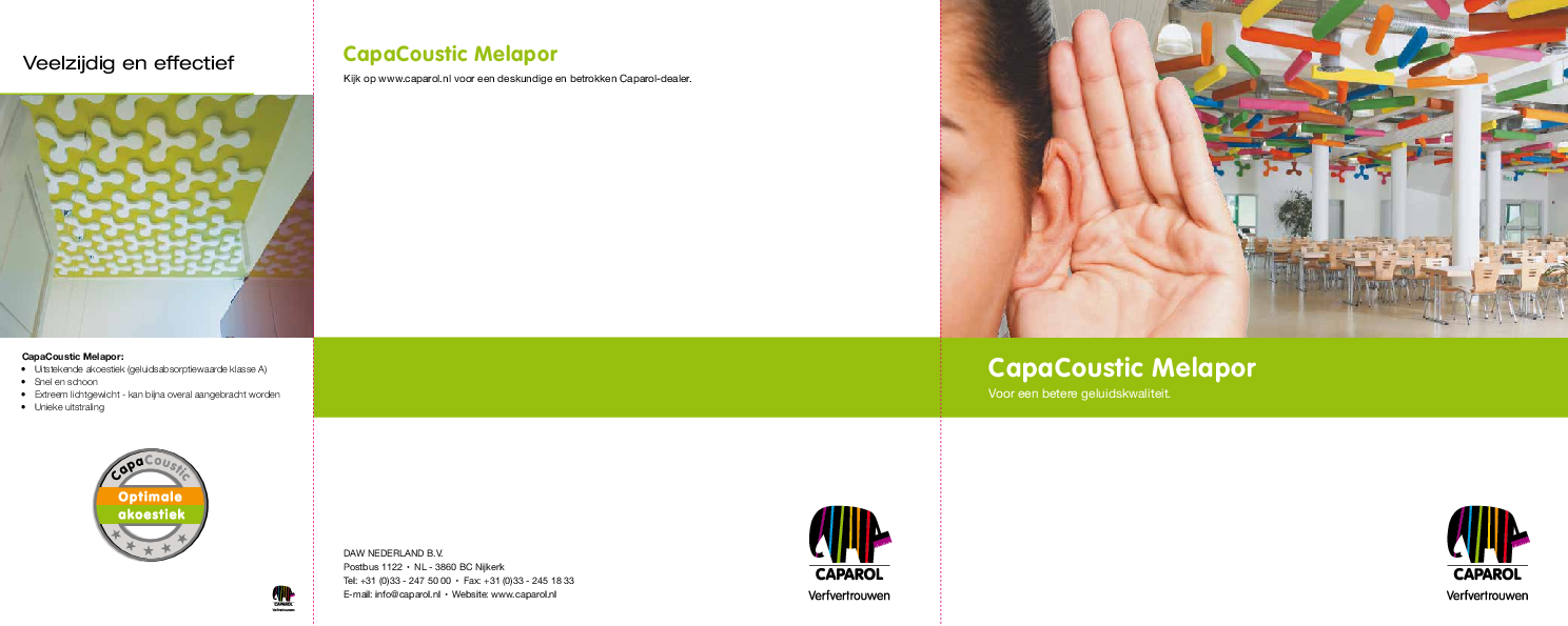 Akoestische elementen van Caparol